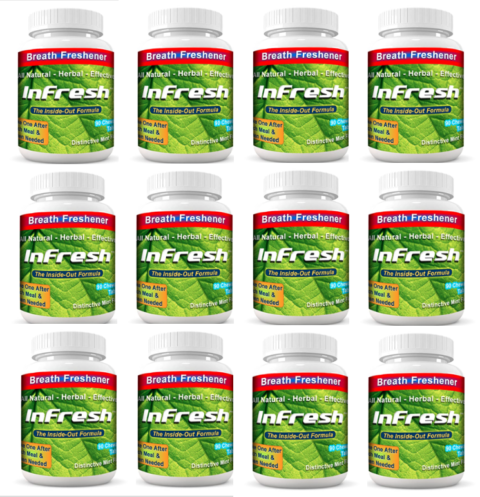InFresh Bad Breath Chewable Tablets All Natural for Instant Inside-Out ...